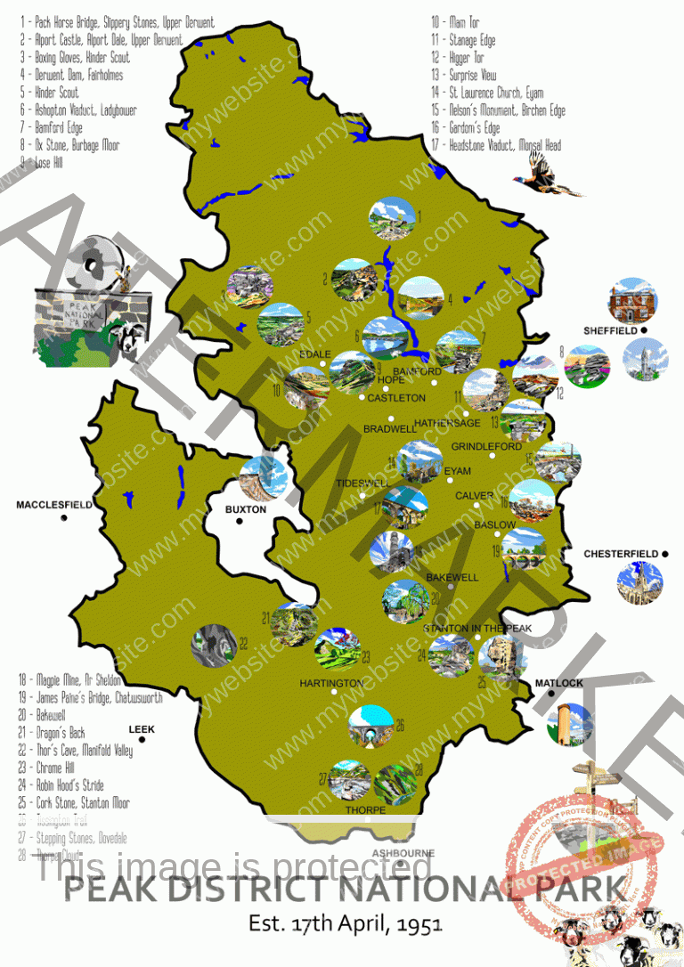 Peak District Posters - www.digitalpetart.co.uk
